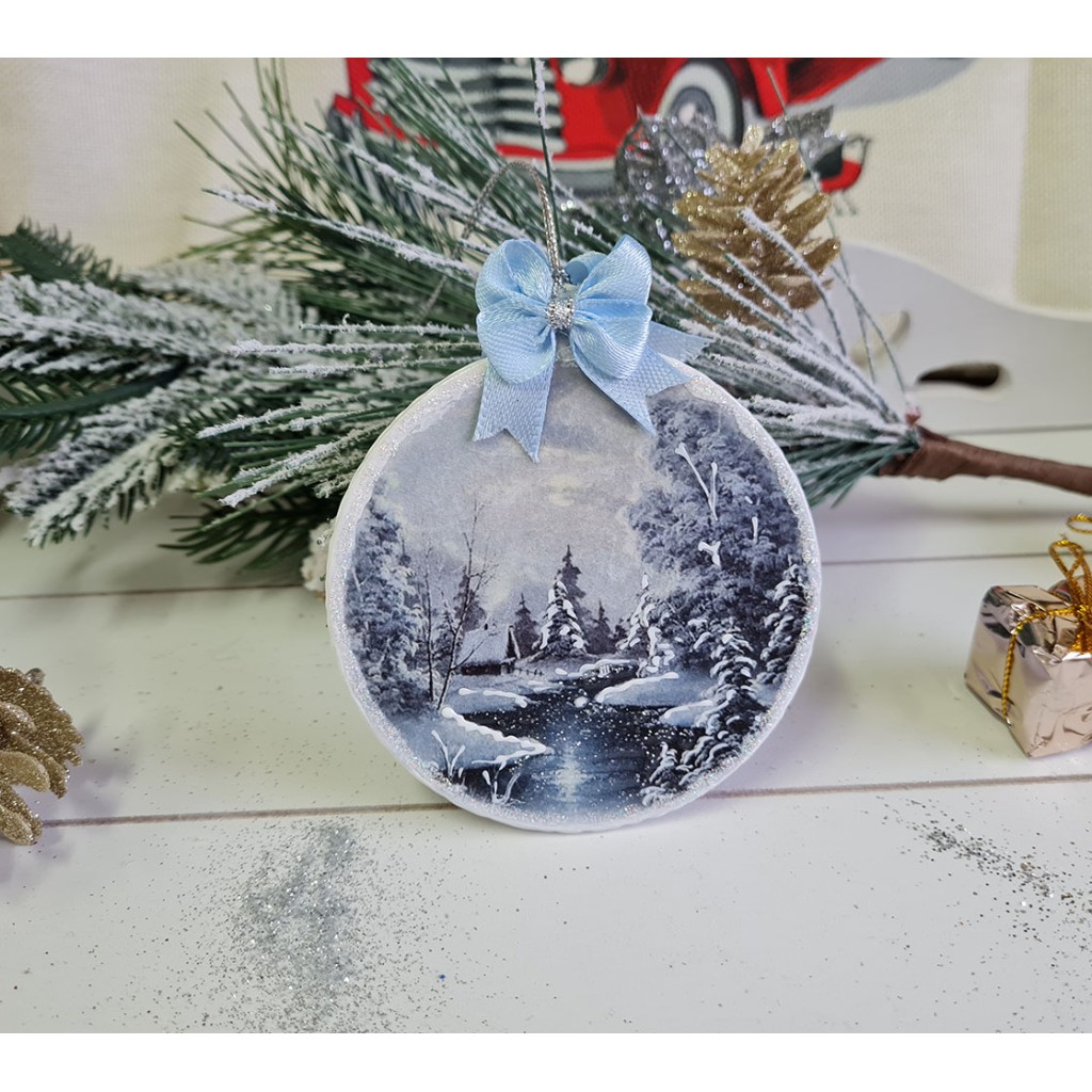 Коледна топка "Бяла Коледа"